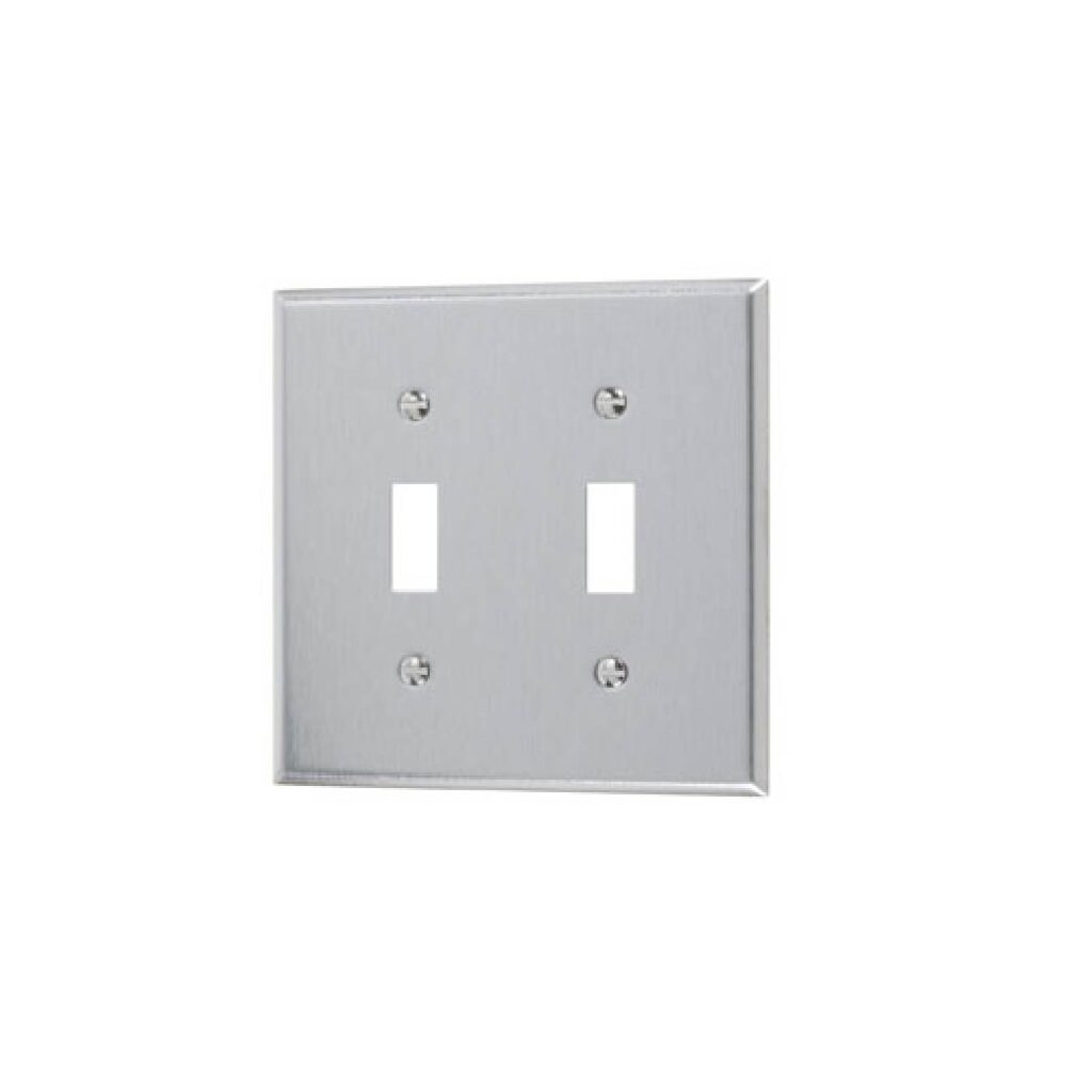 STAINLESS STEEL 2-GANG TOGGLE SWITCH WALL PLATE - Advantek LED Lighting ...
