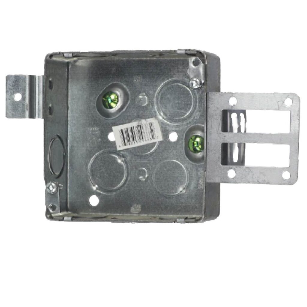 Steel Stud Shallow Junction Box With KO 4'' X 4'' X1-1/2'' 21.0 Cu.Inch ...